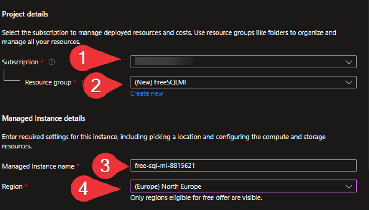 Azure SQL – Creare una istanza gestita gratuita