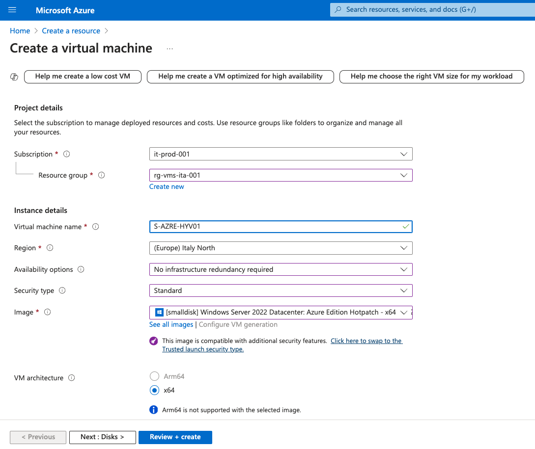 Nested Virtualization in Azure con Hyper-V